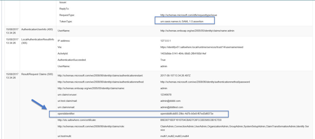 How to check the claim type following the token type?