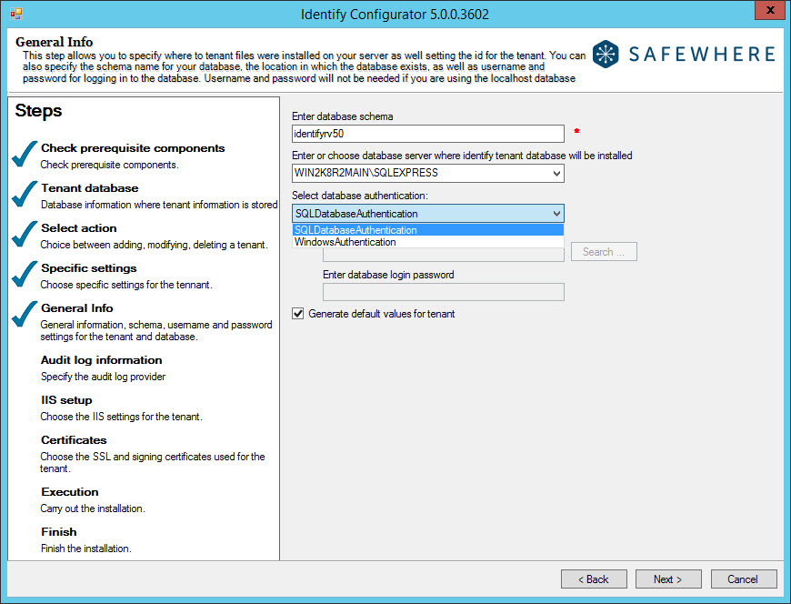 Identify configurator - Action step and rollback transaction
