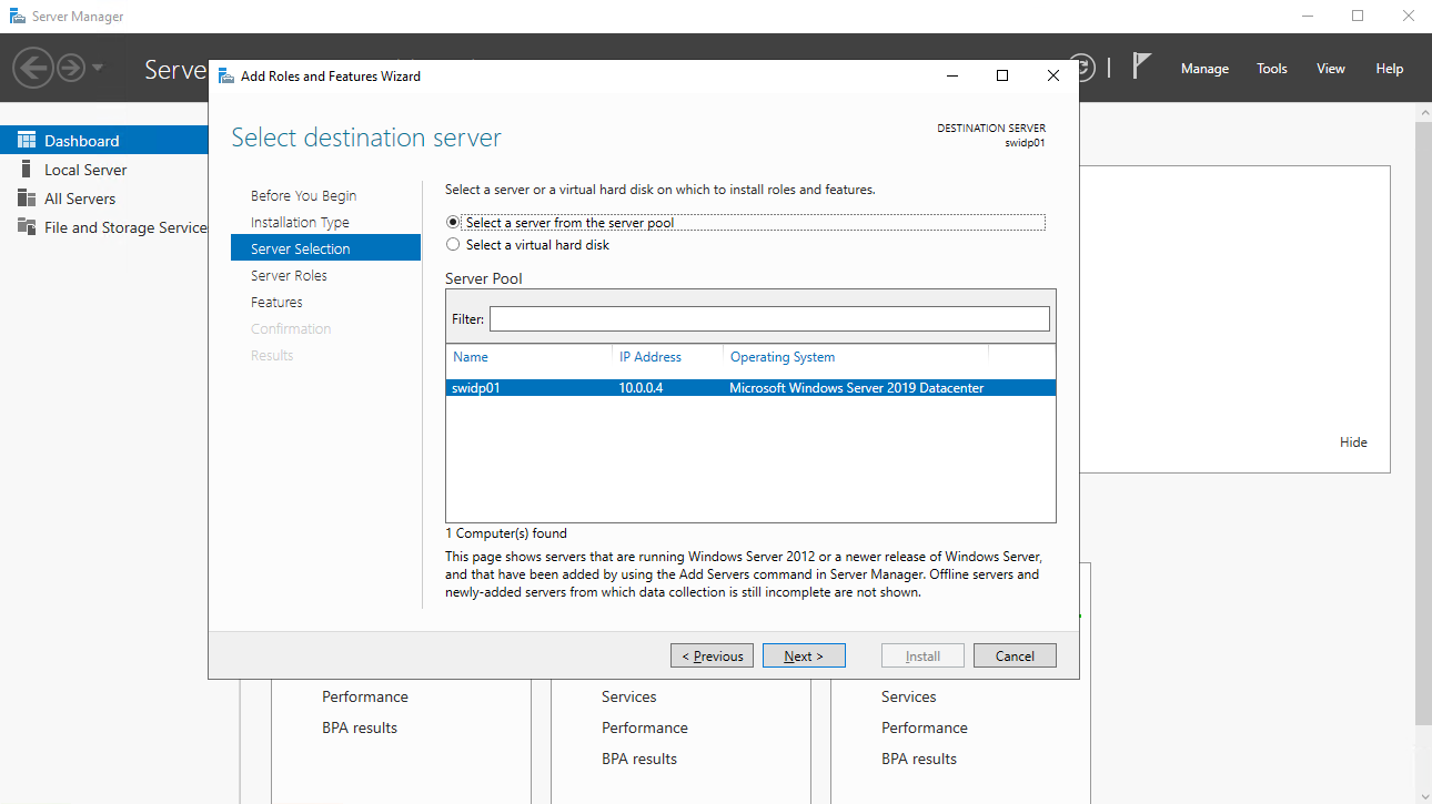 Windows features to turn on on a fresh server