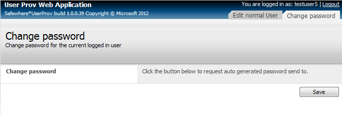 Password Self Service Pages